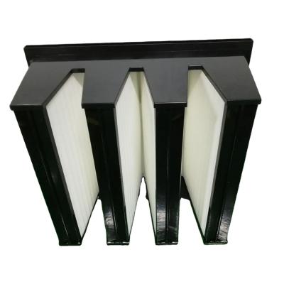 China V shaped Big Air Flow Epa Filter VW type compact rigid bag air filter for sale