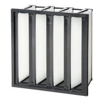 China V shaped Big Air Flow Epa Filter VW type compact rigid bag air filter for sale