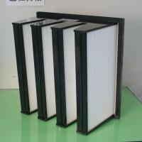 China V shaped Big Air Flow Epa Filter VW type compact rigid bag air filter for sale