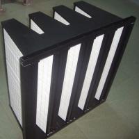 China W Type V Shape HEPA Air Filter ABS Plastic Frame For HVAC System Air Filter for sale