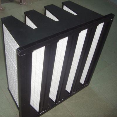 China W Type V Shape HEPA Air Filter ABS Plastic Frame For HVAC System Air Filter for sale