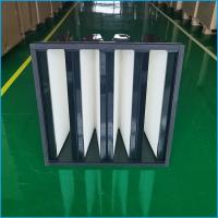 China W Type V Shape HEPA Air Filter ABS Plastic Frame For HVAC System Air Filter for sale