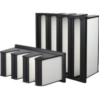 China W Type V Shape HEPA Air Filter ABS Plastic Frame For HVAC System Air Filter for sale