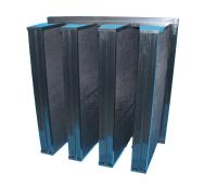 China V Bank Activated Carbon Pleated Air Filter 4V-Cell 592x592x292mm for Chemical Odor Removal for sale