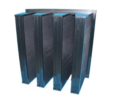 China V Bank Activated Carbon Pleated Air Filter 4V-Cell 592x592x292mm for Chemical Odor Removal for sale