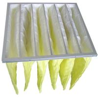 China 95% RH Pocket Filters Synthetic Fiber Aluminum Frame Air Filter Bag F7 595x495x600mm for sale