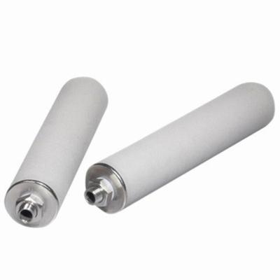 China Titanium Powder Sintered Tube Aerator Filter Cartridge 60mm OD 20 Inch Length for sale