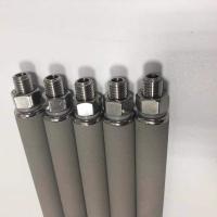 China Titanium Powder Sintered Tube Aerator Filter Cartridge 60mm OD 20 Inch Length for sale