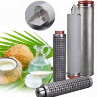 China customized Titanium powder sintered candle filter element sintered metal fiber felt fleece filter for sale