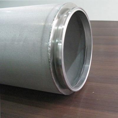 China Flat Stainless Steel Cylindrical Wire Cartridge Mesh Filter for Polymer filtration Sintered Filter Element for sale
