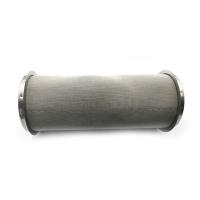 China Flat Stainless Steel Cylindrical Wire Cartridge Mesh Filter for Polymer filtration Sintered Filter Element for sale