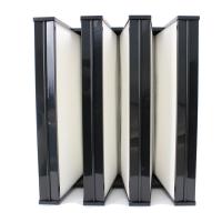 China V Bank Compact Air Filter Fiberglass Media F7 F8 F9 592x592x292mm for HVAC Ventilation Systems for sale