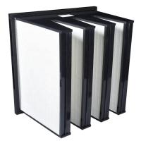China F9 ABS Frame V-Bank HVAC Air Filter 592x592x292mm 2700 m3/h Industrial Intake for sale