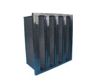 China Compact V-Shape Activated Carbon Air Filter 592x592x292mm 2700m3/h for Clean Room for sale