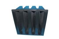 China Compact V-Shape Activated Carbon Air Filter 592x592x292mm 2700m3/h for Clean Room for sale