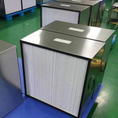 China 24x24x12 Inch HEPA Filter Deep Pleated Industrial Air Filter High Humidity Resistance 40m/h Flow Rate for sale