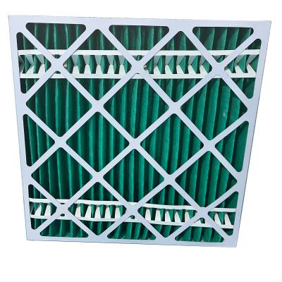 China Coarse Cardboard Frame Pleated Panel Air Filter 12x12x1 MERV 8 11 13 for sale