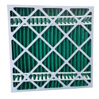 China MERV 8 Pleated AC Furnace Air Filter 3400 m3/h Cardboard Frame Panel for AHU HVAC for sale