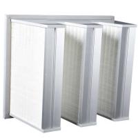 China F9 ABS Frame V-Bank HVAC Air Intake Gas Turbine Filter 595x595x292 mm for sale