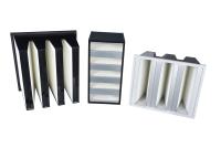 China 4V Activated Carbon V-Bank Air Filter 592x592x292mm High Airflow 2700m3/h for sale