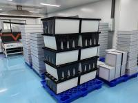 China F7 F8 F9 Medium V Bank Compact Air Filter Fiberglass Rigid Bag Filter 592x592x292mm for HVAC FFU AHU for sale