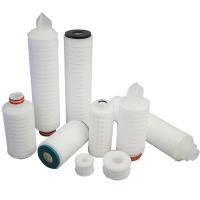 China PP Pleated Filter Cartridge 1um Absolute 226 Spear Fin Chemical Water Filter Element 40 inch for sale