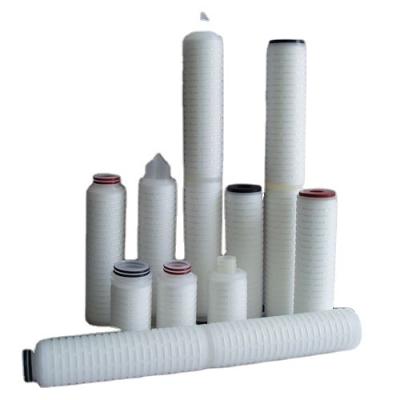 China 1 Micron Absolute Pleated Water Filter 10 Inch 5 Micron PP Cartridge for DI Water Filtration for sale