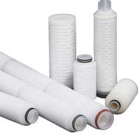 China 1 Micron Absolute Pleated Water Filter 10 Inch 5 Micron PP Cartridge for DI Water Filtration for sale