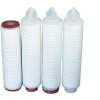 China 1 Micron Absolute Pleated Water Filter 10 Inch 5 Micron PP Cartridge for DI Water Filtration for sale