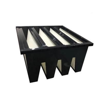 China High Efficiency V Bank HEPA Filter 592x592x292mm 4V for Laboratory Air Purification for sale