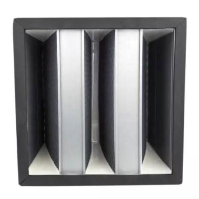 China V-Bank Charcoal activated carbon Filter Air Filter customized air purifier parts panel filter for sale