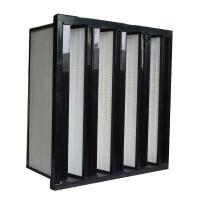 China 99.99% Efficient V-Bank HEPA Air Chemical Filter 592x592x292mm 2700 m3/h for sale