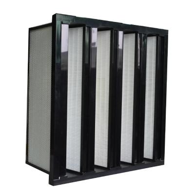 China 99.99% Efficient V-Bank HEPA Air Chemical Filter 592x592x292mm 2700 m3/h for sale