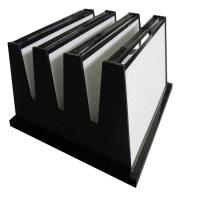 China 99.99% Efficient V-Bank HEPA Air Chemical Filter 592x592x292mm 2700 m3/h for sale