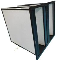 China 2V Compact Air Intake Filter 592x592x600 Medium Filter 2700 m3/h for sale