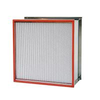 China High Temp H13 H14 Stainless Steel Frame Heat Resistant Separator Air Filter 40m/h for sale