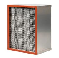 China High Temp H13 H14 Stainless Steel Frame Heat Resistant Separator Air Filter 40m/h for sale