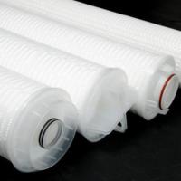 China 20 Inch 0.2 Micron Absolute PP Pleated Water Filter Cartridge Replacement Non Woven for sale