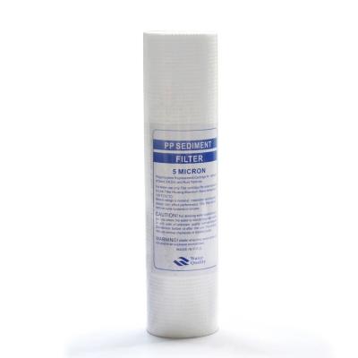 China 10 Inch PP Melt Blown Water Filter Cartridge 1 Micron Sediment Replacement for Whole House Purifier for sale