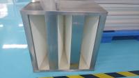 China High Temperature Resistant V-Box Air Filter F9 HEPA 592x592x292mm 2700m3/h for sale