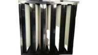 China Gas Turbine Air Intake F9 H13 Mini Pleat Filter 99.9% Efficiency 0.3um 5V Bank 592x592x292mm for sale