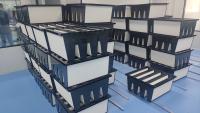 China Gas Turbine Air Intake F9 H13 Mini Pleat Filter 99.9% Efficiency 0.3um 5V Bank 592x592x292mm for sale