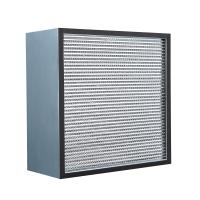 China 0.3 Micron HEPA Deep Pleat ULPA Filter 99.995% Efficiency Aluminum Frame for sale