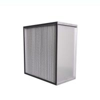 China 0.3 Micron HEPA Deep Pleat ULPA Filter 99.995% Efficiency Aluminum Frame for sale