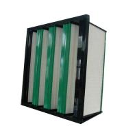 China Wholesale Industrial Plastic Frame H13 H14 HEPA Filter W Type V-Bank 592x592x292mm HVAC Air Filter for sale