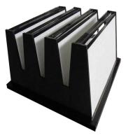 China Round HVAC HEPA Filter Aluminum Frame Pre-Filter Fiberglass 12x24x12 Inch 1200 m3/h for sale
