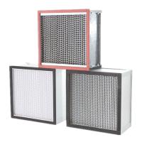 China Deep Pleated Fiberglass HEPA Filter H13 H14 Stainless Steel Frame 610mm HVAC System for sale