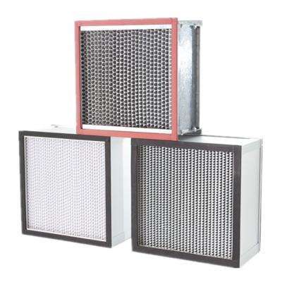 China Deep Pleated Fiberglass HEPA Filter H13 H14 Stainless Steel Frame 610mm HVAC System for sale