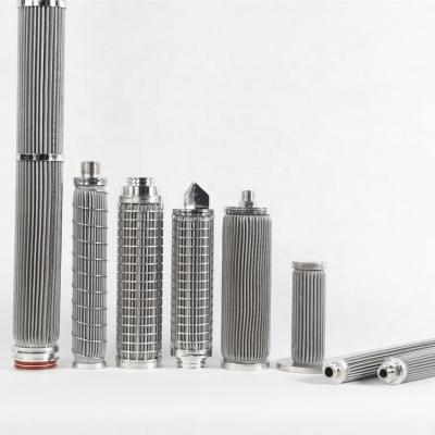 China Sintered Porous Stainless Steel Filter Elements 1-5 Micron 20 Inch SS 304 316L Cartridge for sale