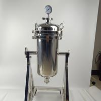 China Organic Solvent Filtration SS304 316 Single Bag Filter Housing 1 Micron 300C for sale